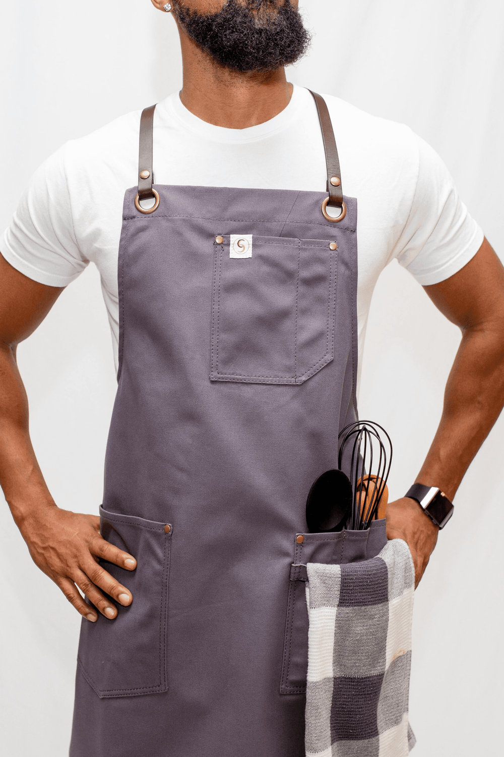 Buy Your Leather Strap Canvas Aprons - Chef's Satchel